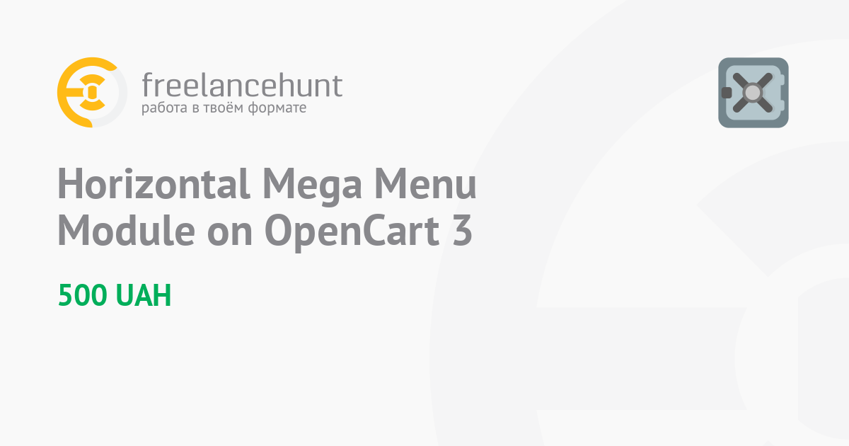 Horizontal Mega Menu Module on OpenCart 3 • freelance job for a ...