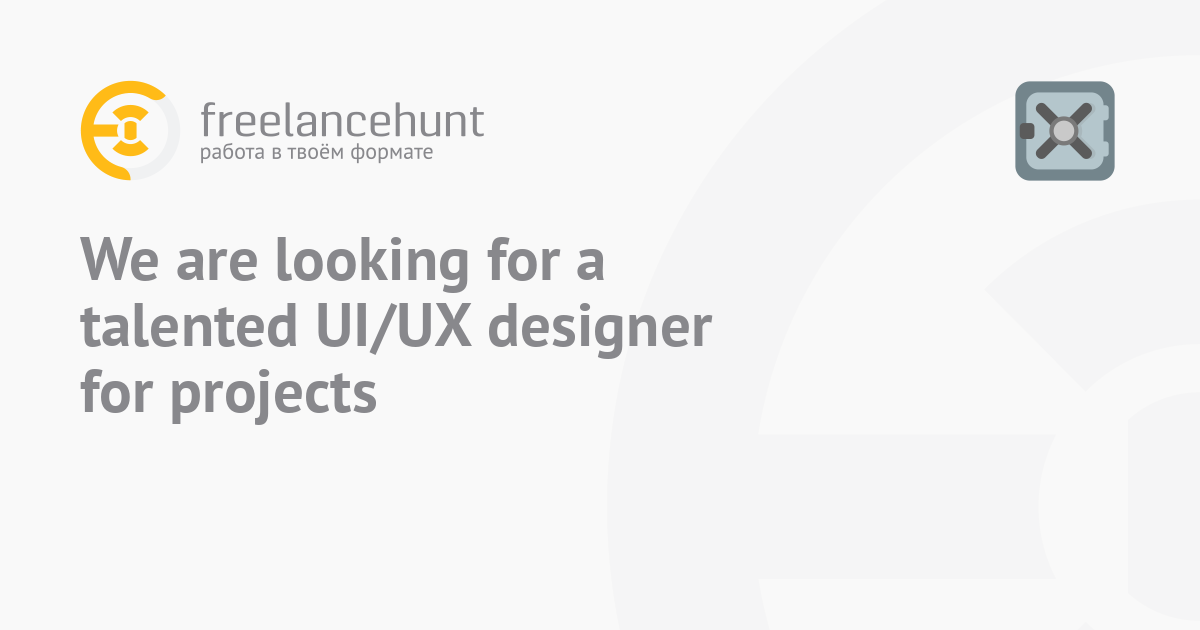 We are looking for a talented UI/UX designer for projects • Freelance ...