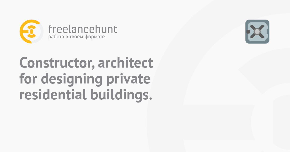 Constructor, architect for designing private residential buildings ...