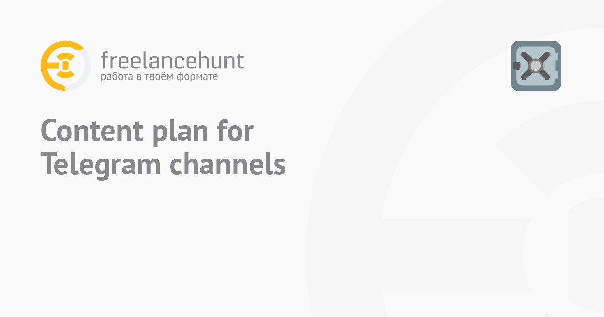Content plan for Telegram channels • Freelance Job in Social Media ...