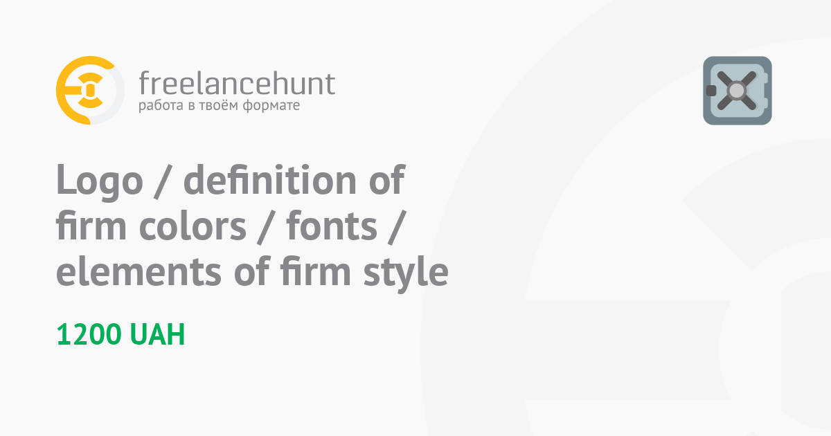 Logo / definition of firm colors / fonts / elements of firm style ...