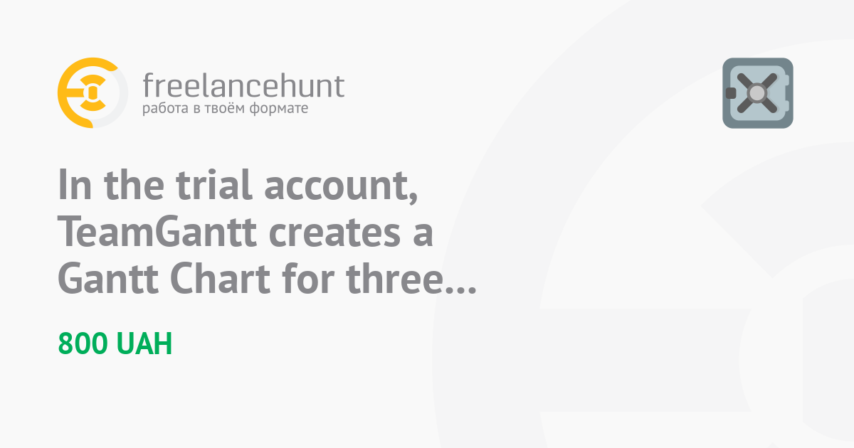 In the trial account, TeamGantt creates a Gantt Chart for three virgins ...