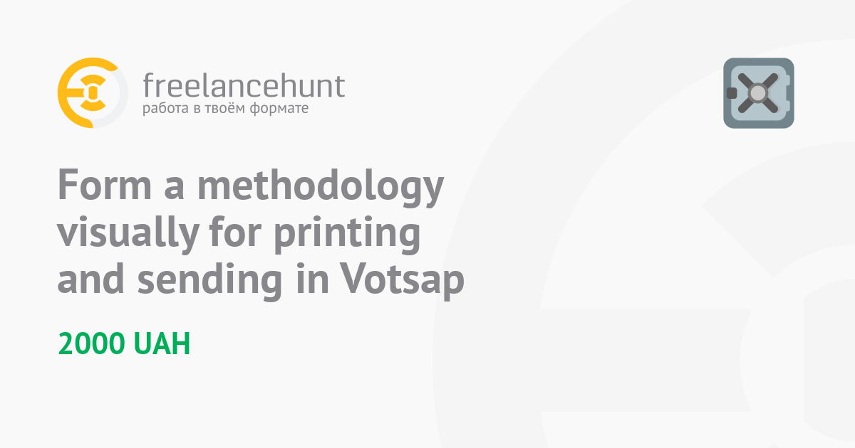 Form a methodology visually for printing and sending in Votsap ...