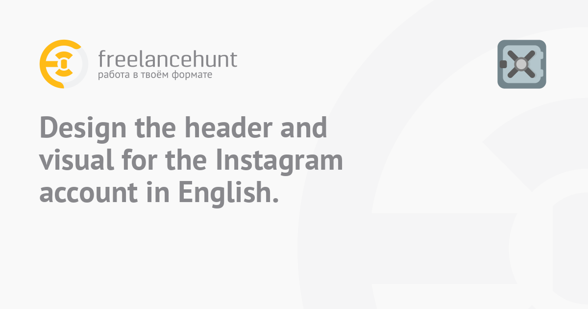 Design the header and visual for the Instagram account in English ...
