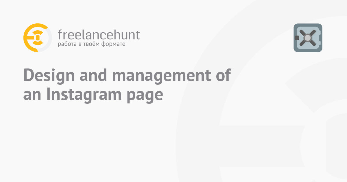 Design and management of an Instagram page • Freelance Job in Social ...