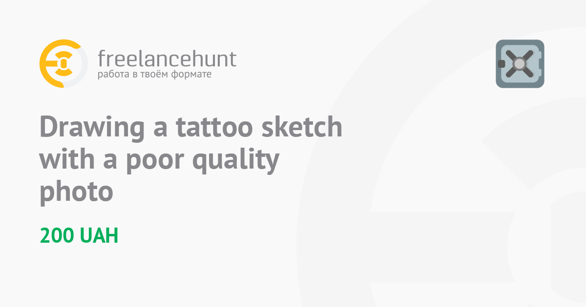 Drawing a tattoo sketch with a poor quality photo • Freelance Job in ...