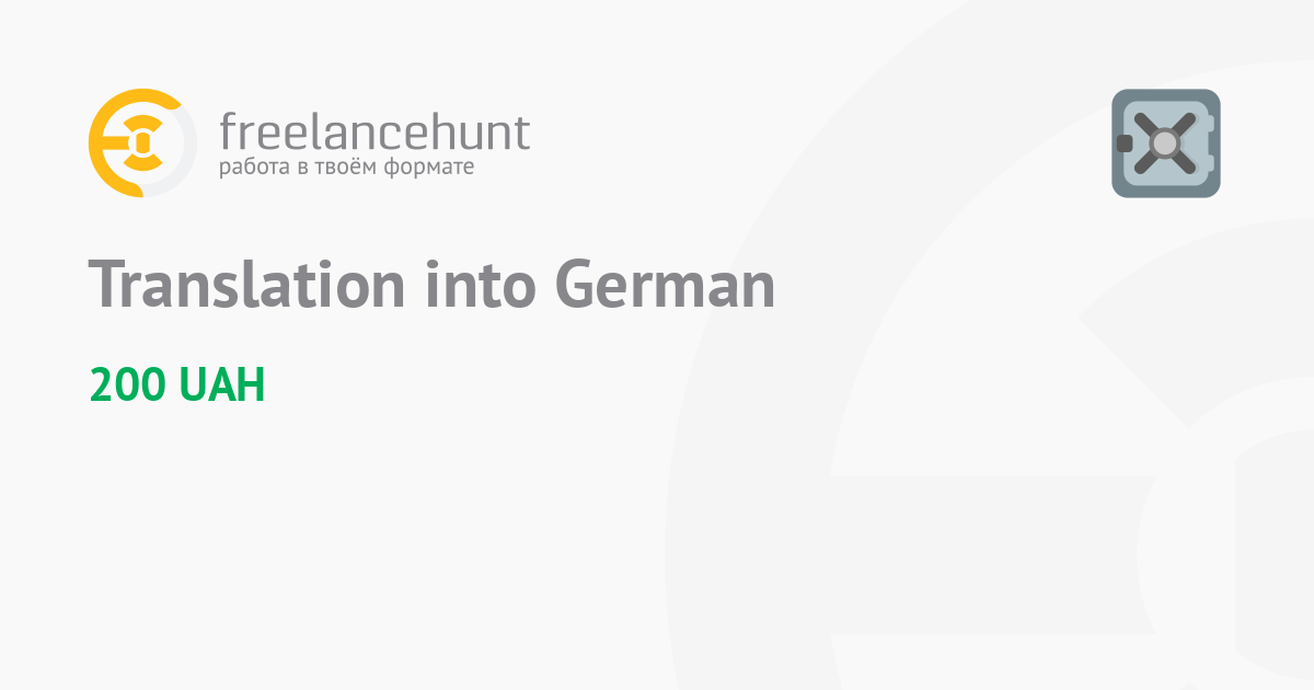 Translation into German • Freelance Job in Text Translation - posted ...