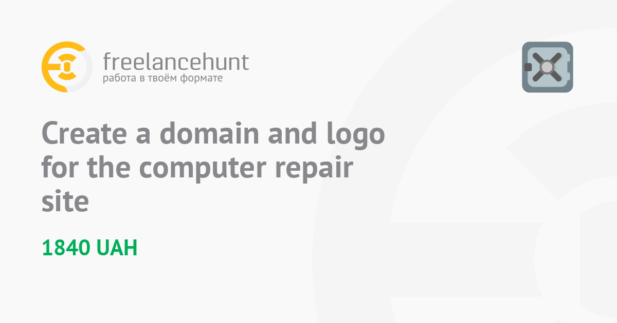 Create a domain and logo for the computer repair site • Freelance Job ...
