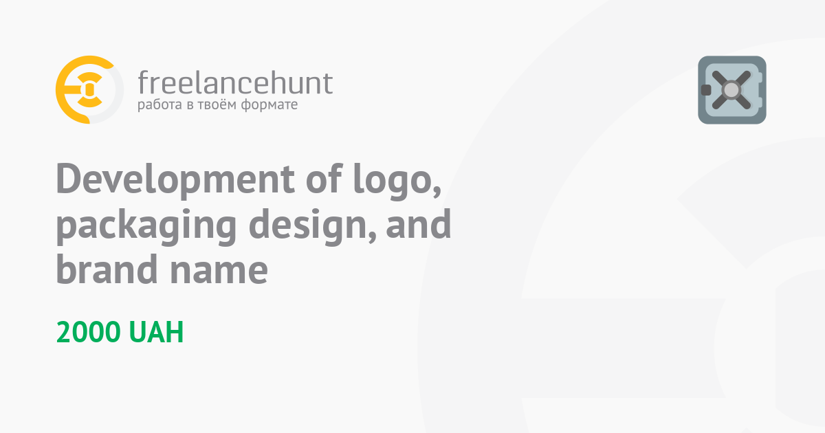 Development of logo, packaging design, and brand name • Freelance Job ...