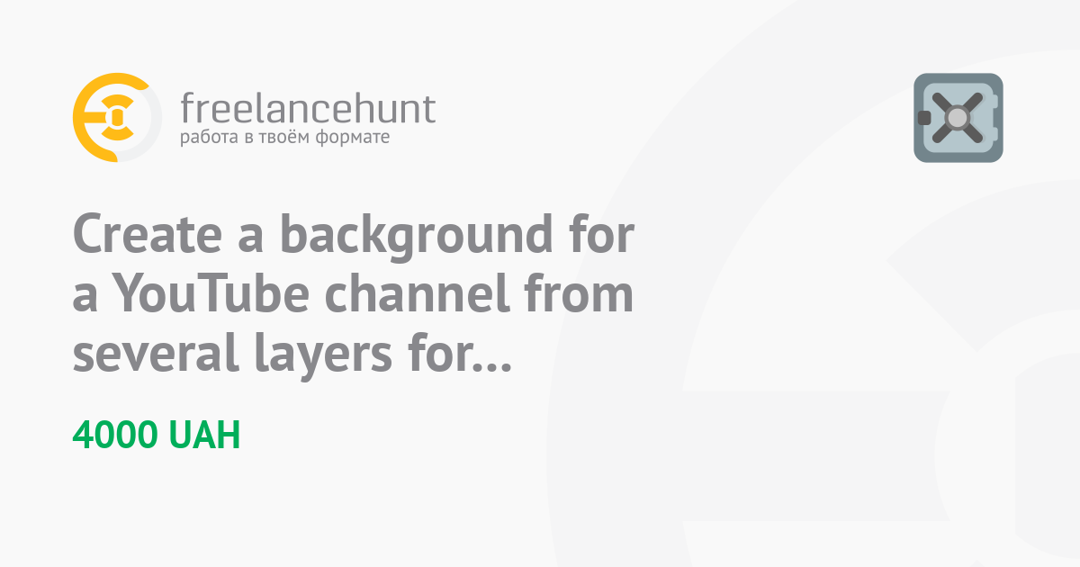 Create a background for a YouTube channel from several layers for ...