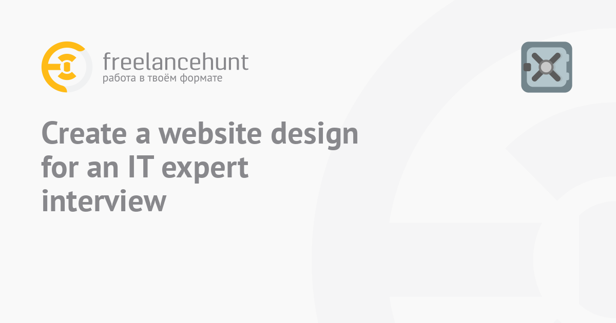 Create a website design for an IT expert interview • Freelance Job in ...