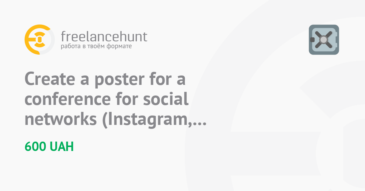 Create a poster for a conference for social networks (Instagram ...