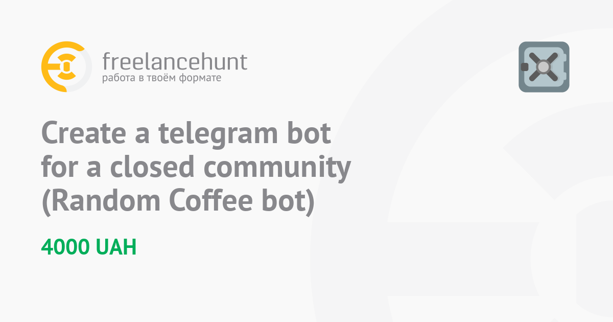 Create a telegram bot for a closed community (Random Coffee bot ...