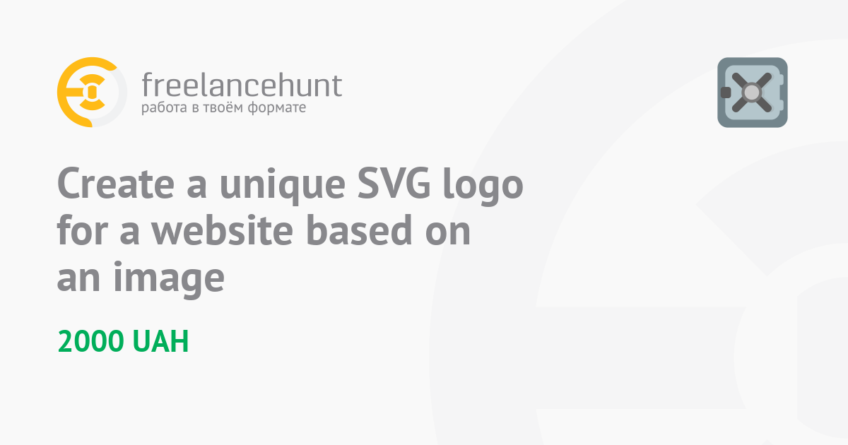 Create a unique SVG logo for a website based on an image • Freelance ...