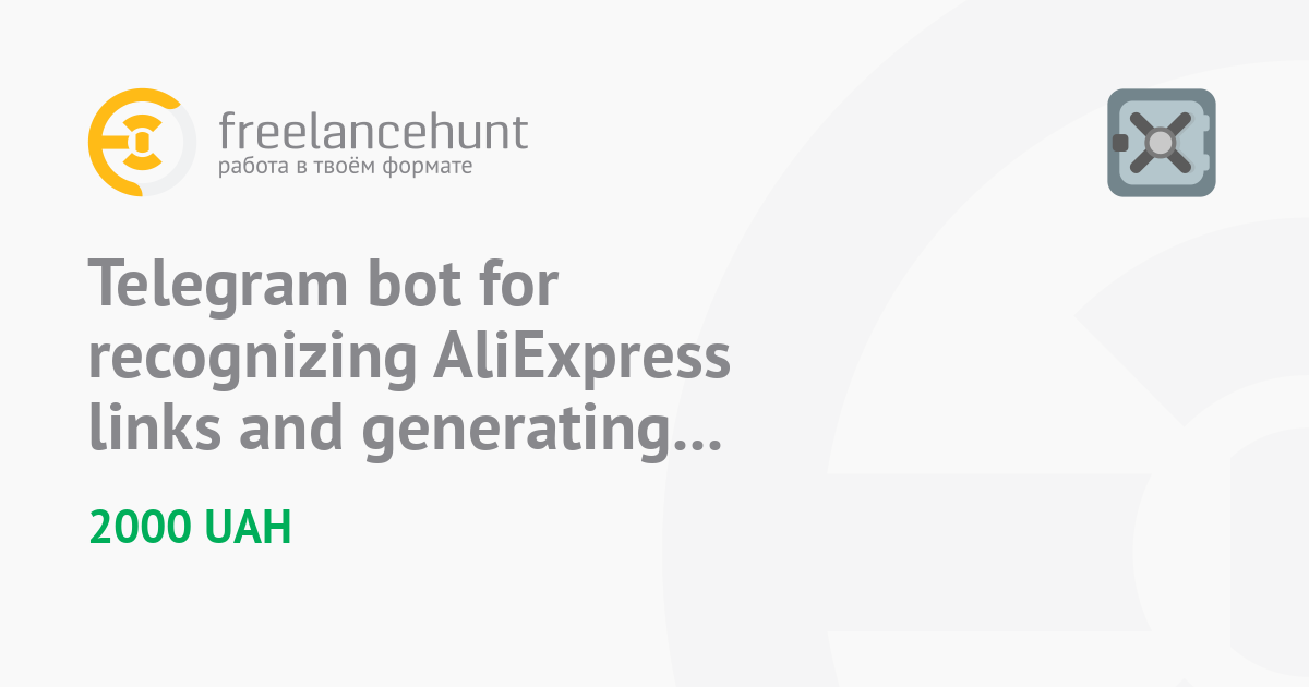 Telegram bot for recognizing AliExpress links and generating affiliate ...