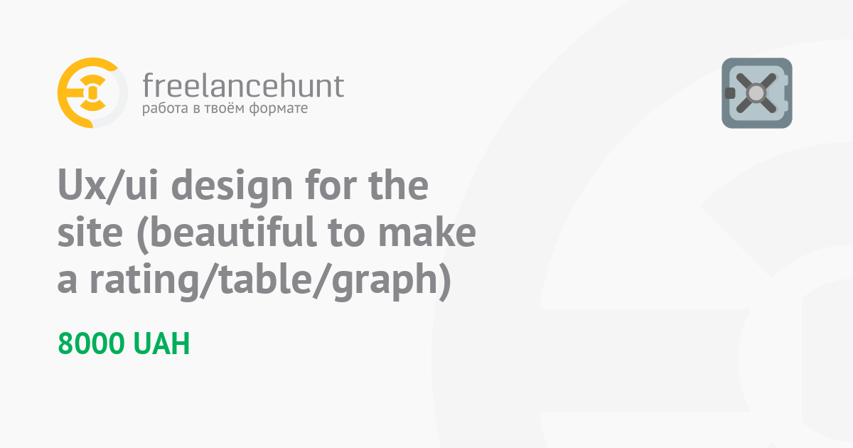 Ux/ui design for the site (beautiful to make a rating/table/graph ...