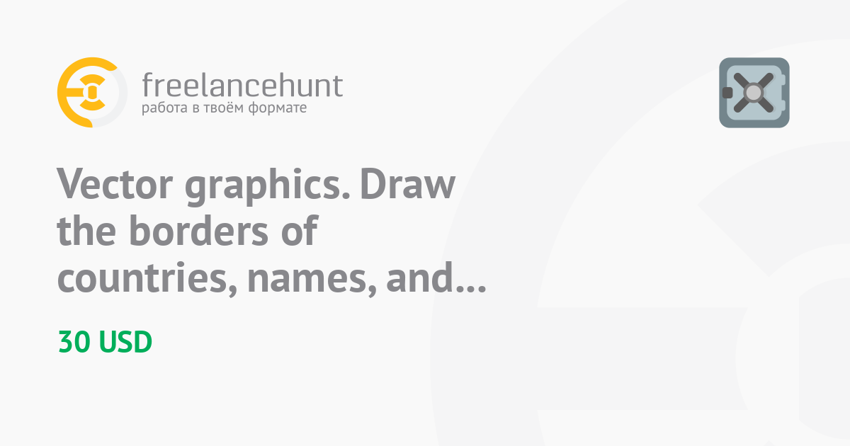 Vector graphics. Draw the borders of countries, names, and capitals ...
