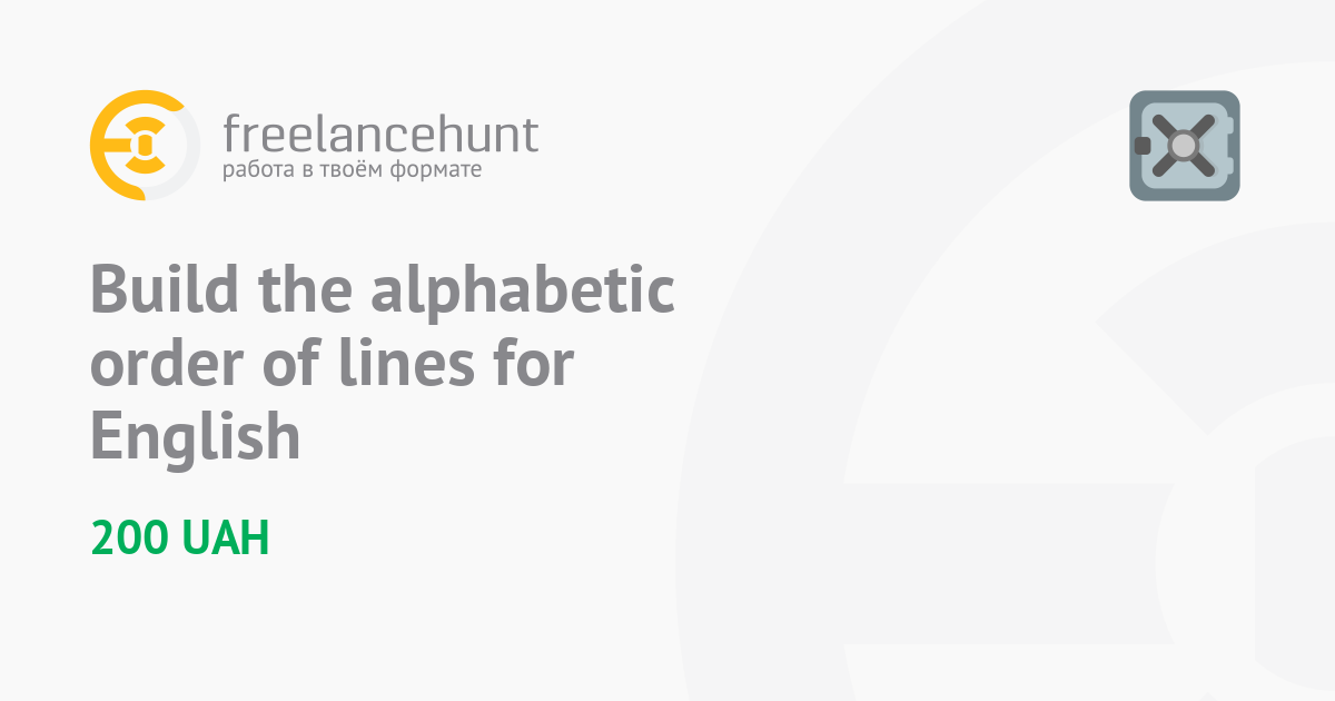 Build the alphabetic order of lines for English • Freelance Job in ...